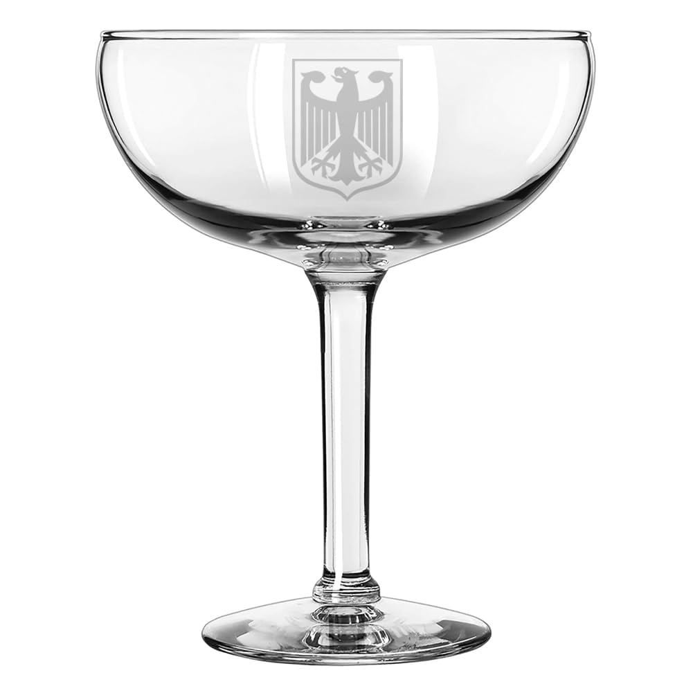 15 oz Coupe Cocktail Glass Gift Champagne Martini Margarita Coat of ...