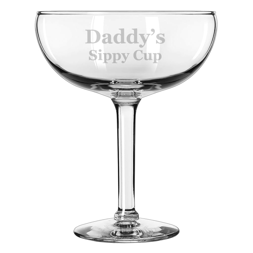 15 oz Coupe Cocktail Glass Gift Champagne Martini Margarita Daddy's ...