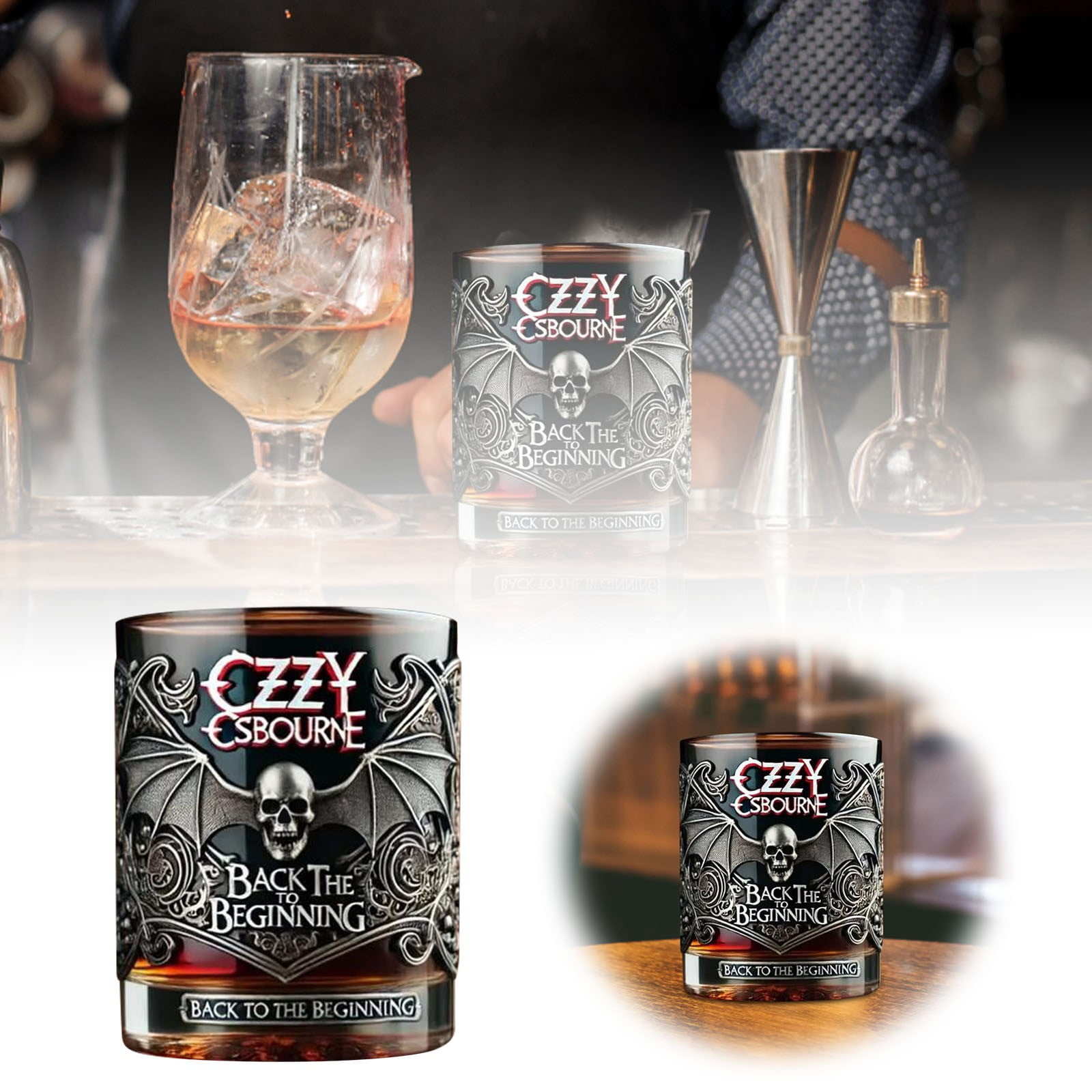 15 oz Halloween Glass Commemorative Glass Cup Themed Barware Drinking ...