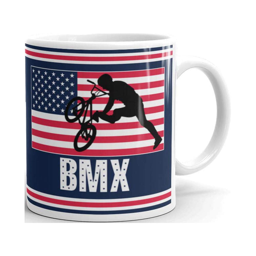 15 oz Sports Bikers Gifts BMX Accessories American Pride Coffee Mug ...