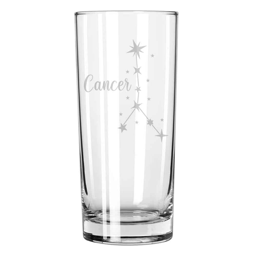 15 oz Tall Beverage Drinking Glass Highball Tumbler Gift Star Zodiac ...