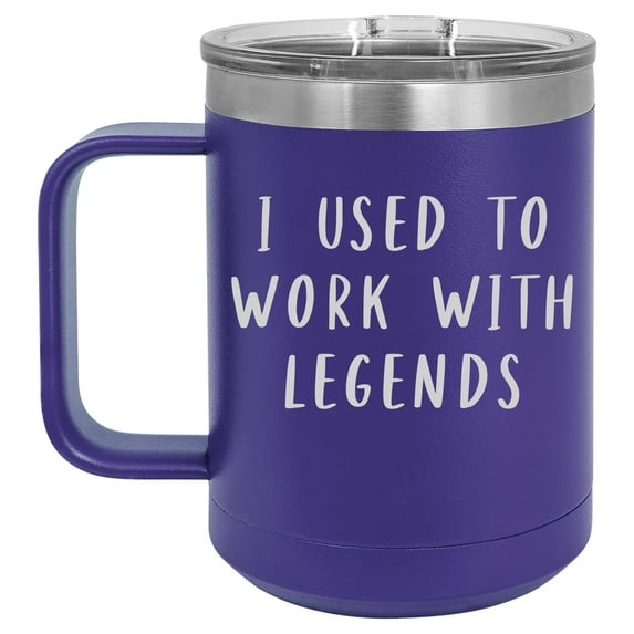 15 oz Tumbler Coffee Mug Travel Cup With Handle & Lid Vacuum Insulated ...