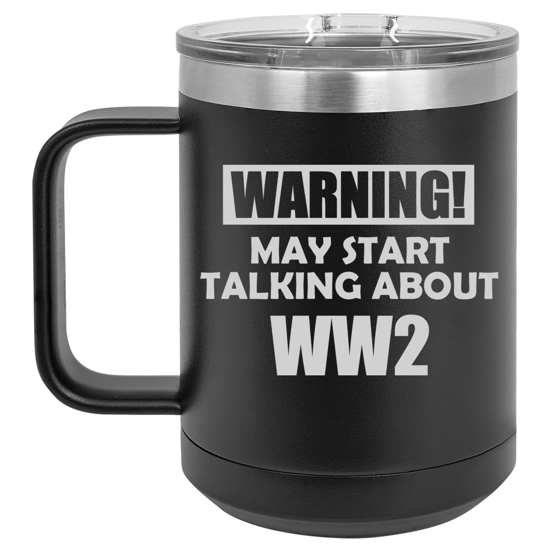 15 oz Tumbler Coffee Mug Travel Cup With Handle & Lid Vacuum Insulated ...