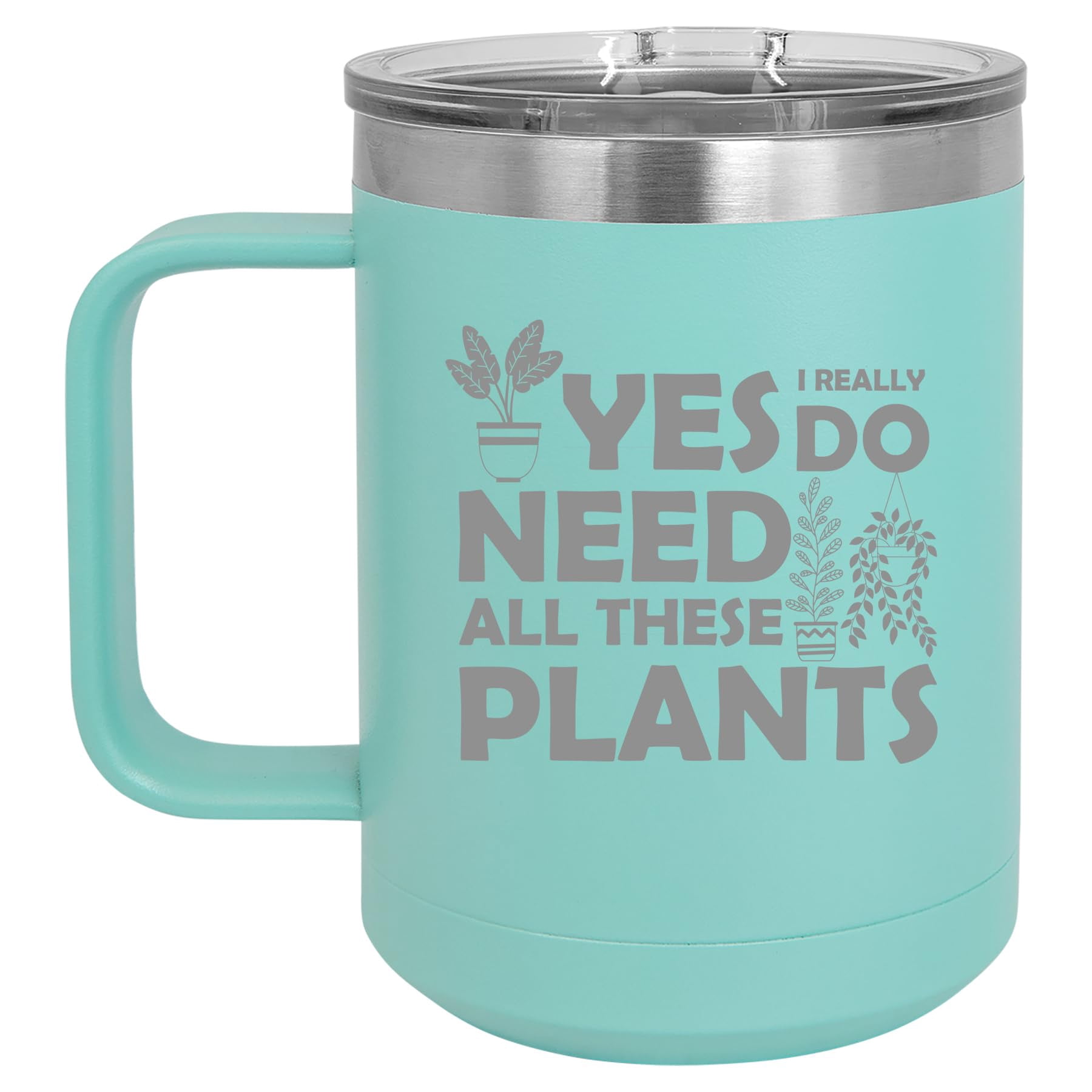 15 oz Tumbler Coffee Mug Travel Cup With Handle & Lid Vacuum Insulated ...