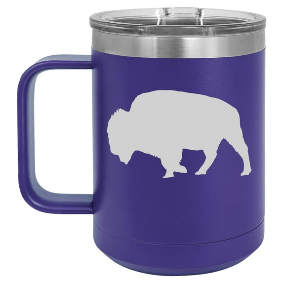 15 oz Tumbler Coffee Mug Travel Cup With Handle & Lid Vacuum Insulated ...