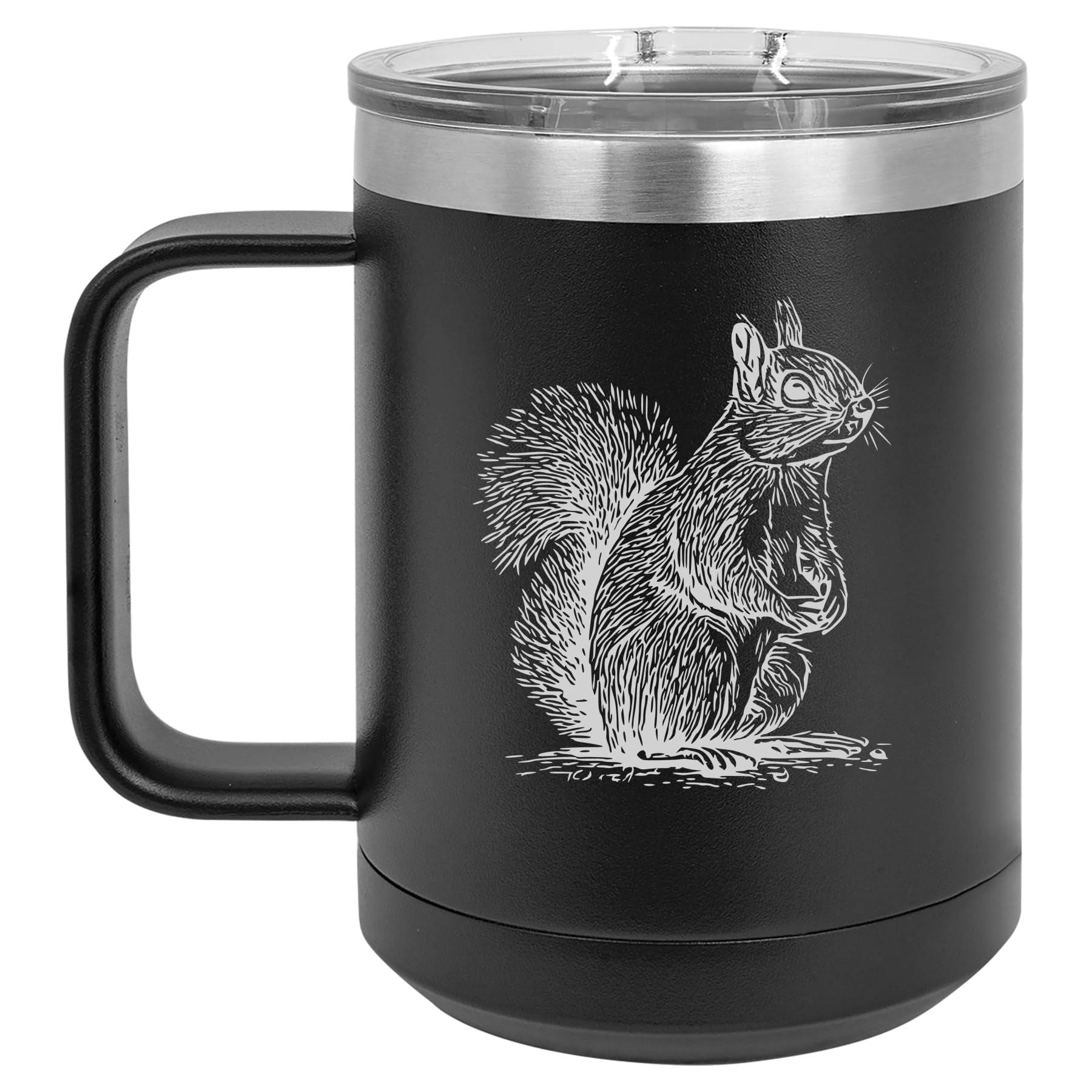 15 oz Tumbler Coffee Mug Travel Cup With Handle & Lid Vacuum Insulated ...