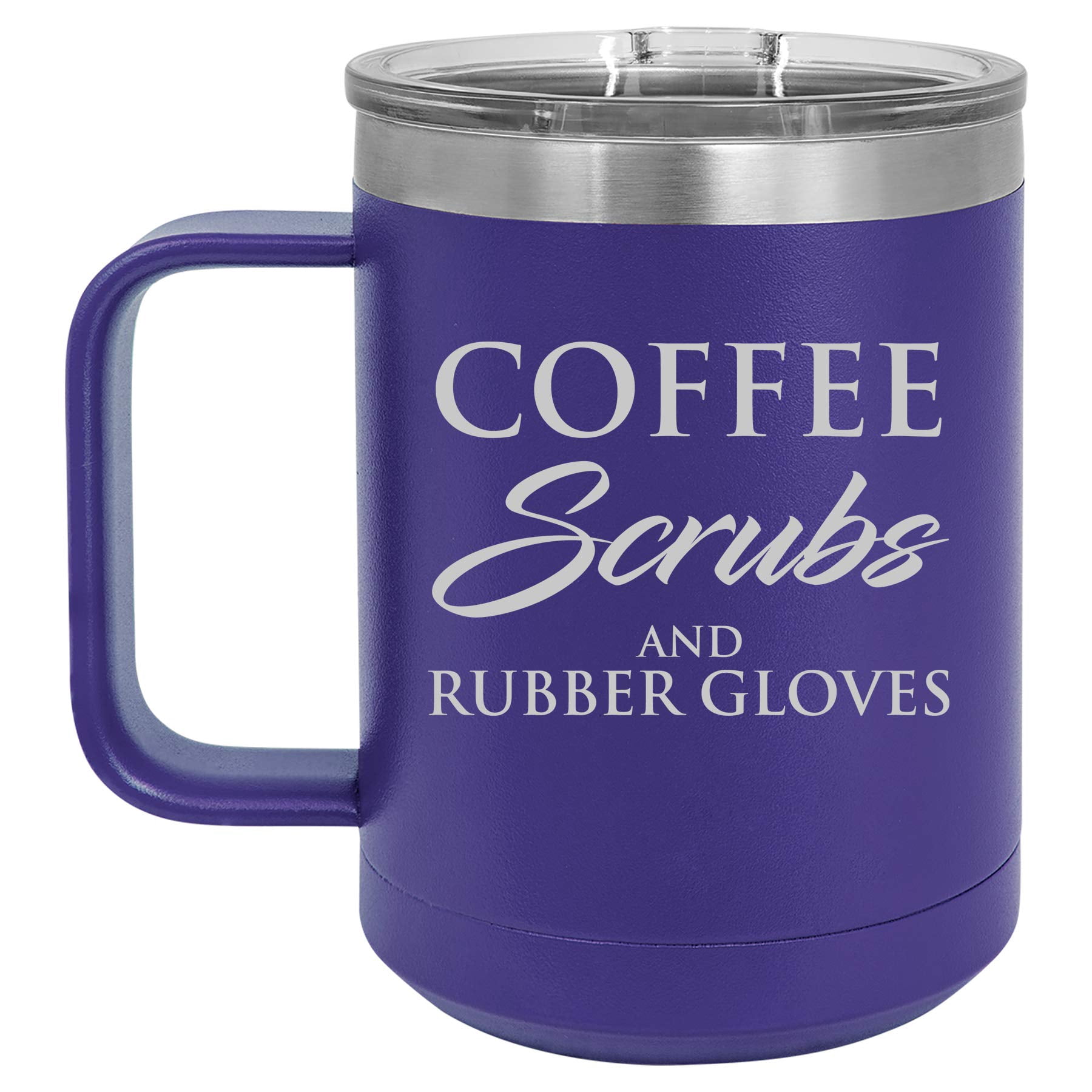 15 oz Tumbler Coffee Mug Travel Cup With Handle & Lid Vacuum Insulated ...