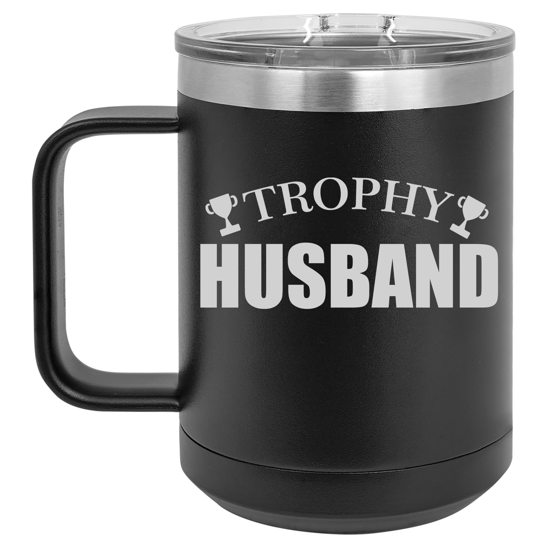 15 oz Tumbler Coffee Mug Travel Cup With Handle & Lid Vacuum Insulated ...
