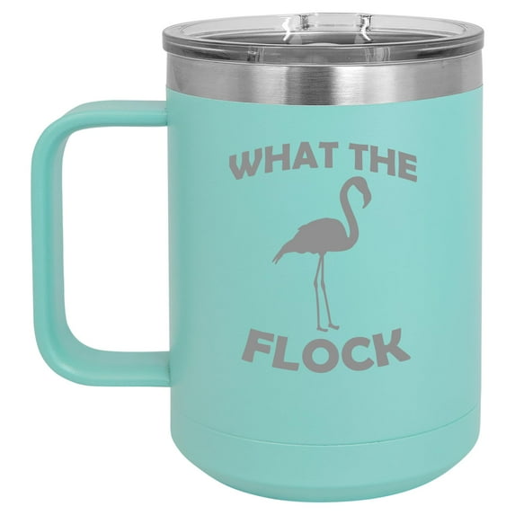 15 oz Tumbler Coffee Mug Travel Cup With Handle & Lid Vacuum Insulated ...