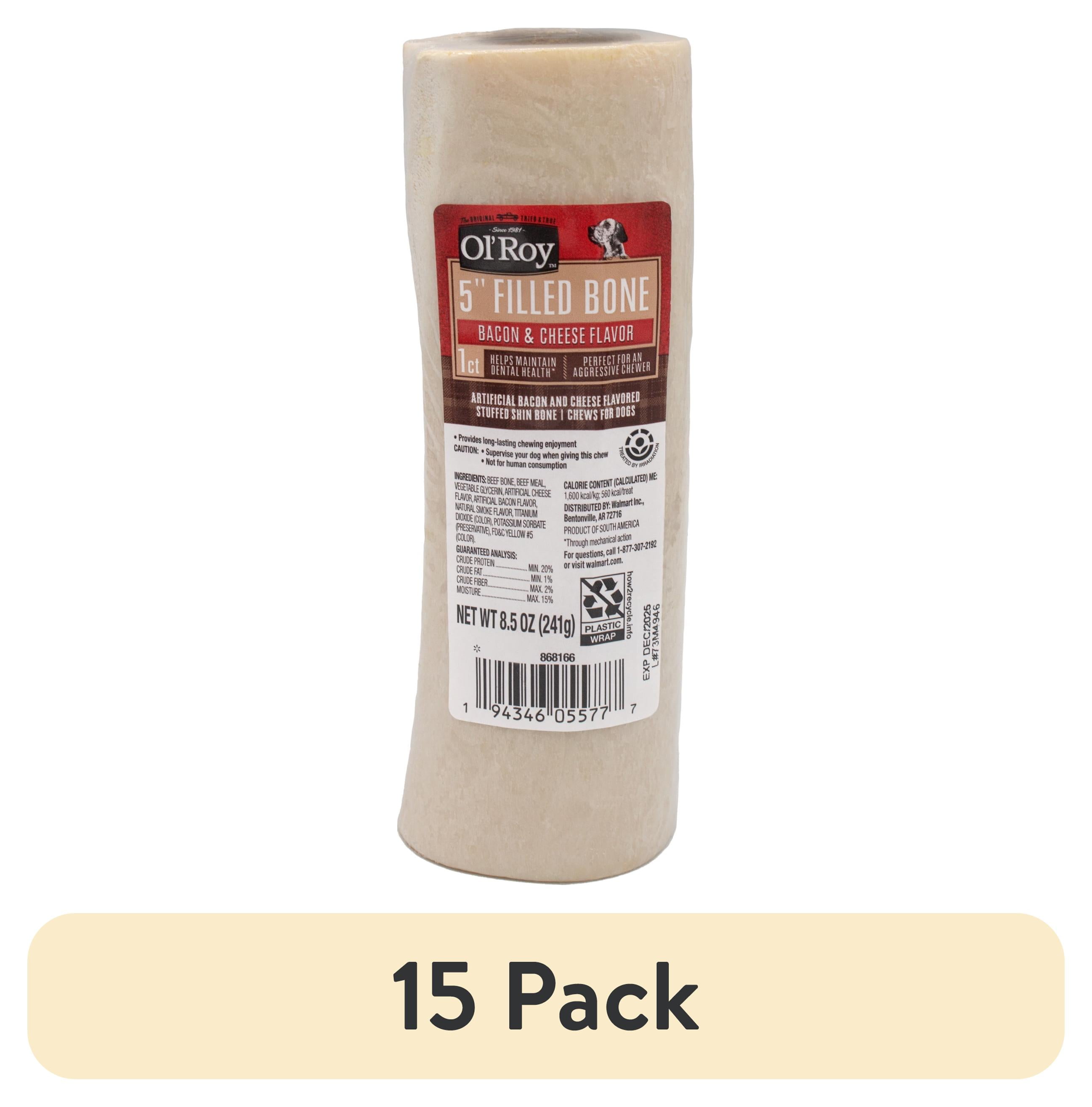 (15 pack) Ol' Roy 5IN BONE BAC&CHE 1CT PDQ - Walmart.com