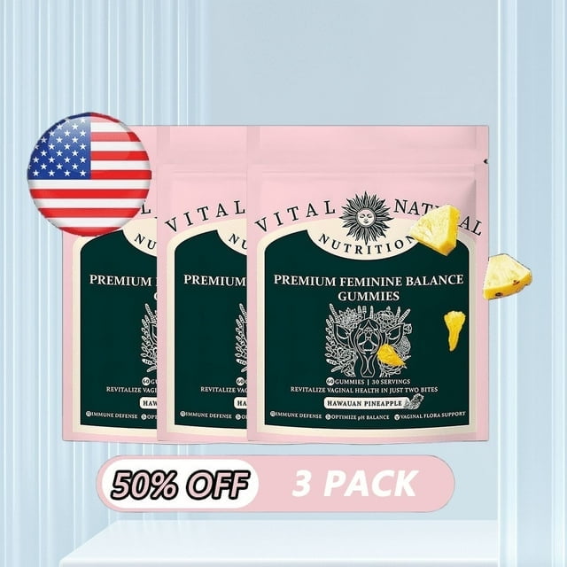 3 pack Vital Source Feminine Balance Gummies - Hawaiian Pineapple ...
