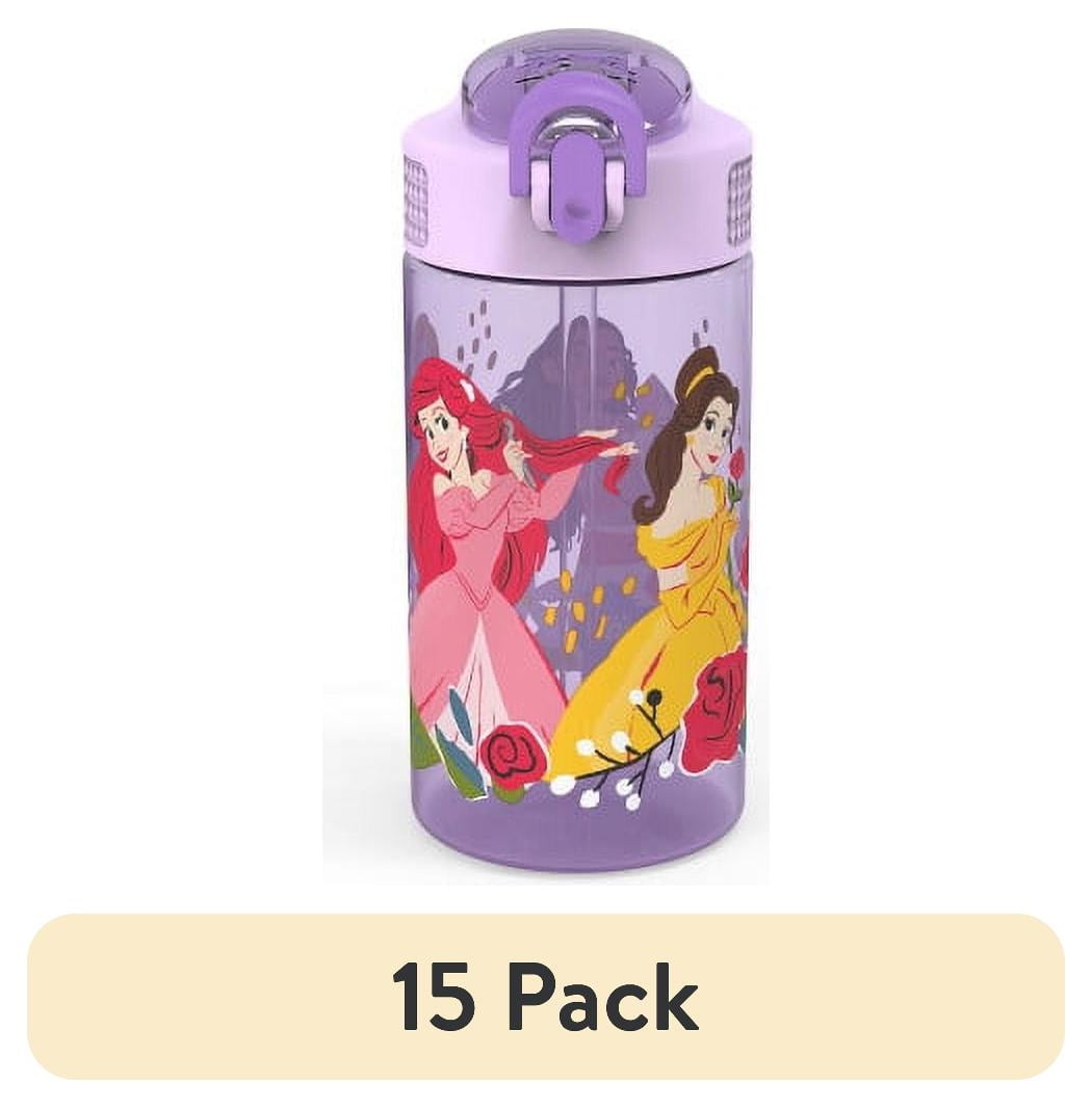 (15 pack) Zak Designs 16oz Princess Kids Straw Water Bottle, Durable ...