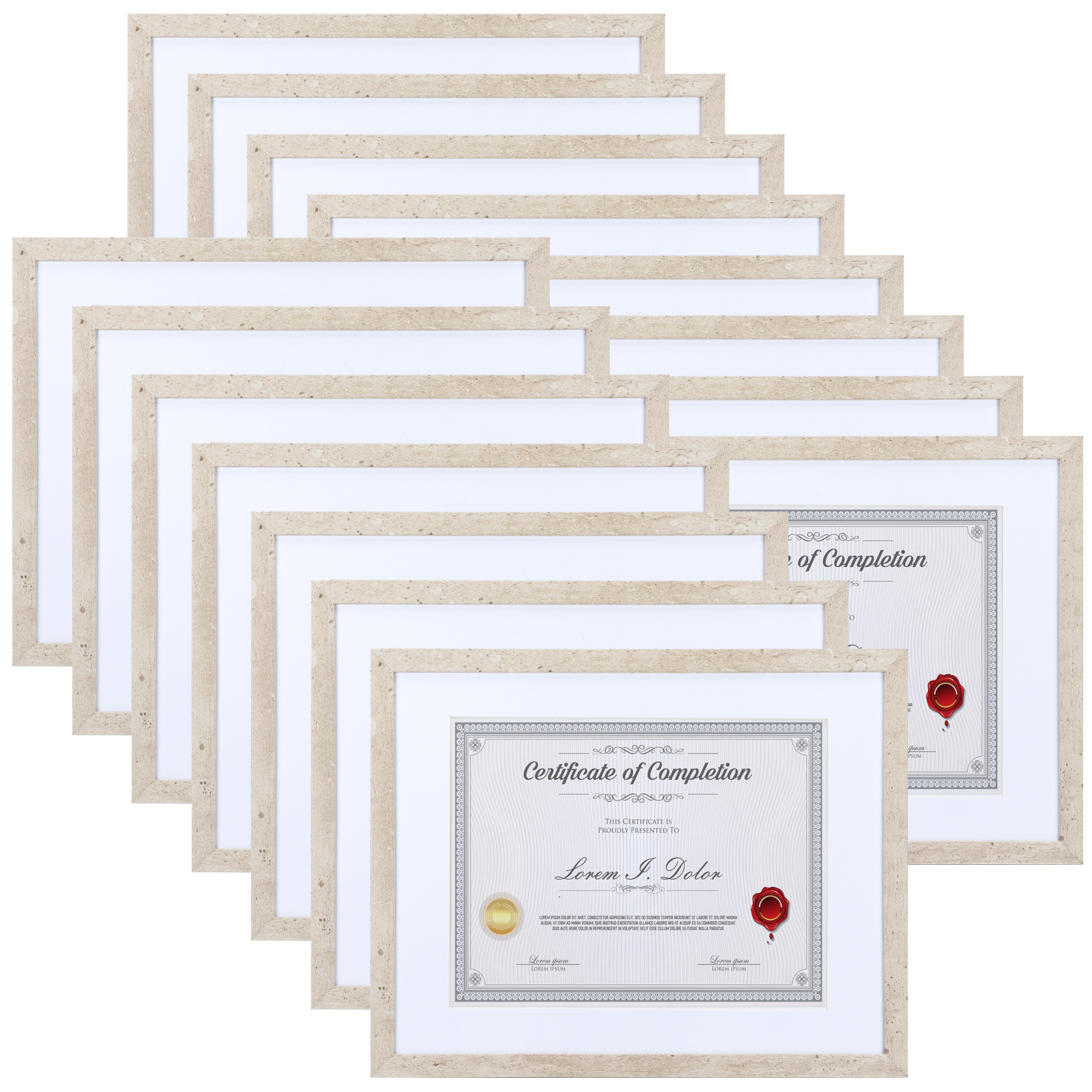 8.5x11 White Wood Certificate Picture Frame - Gallery Collection ...