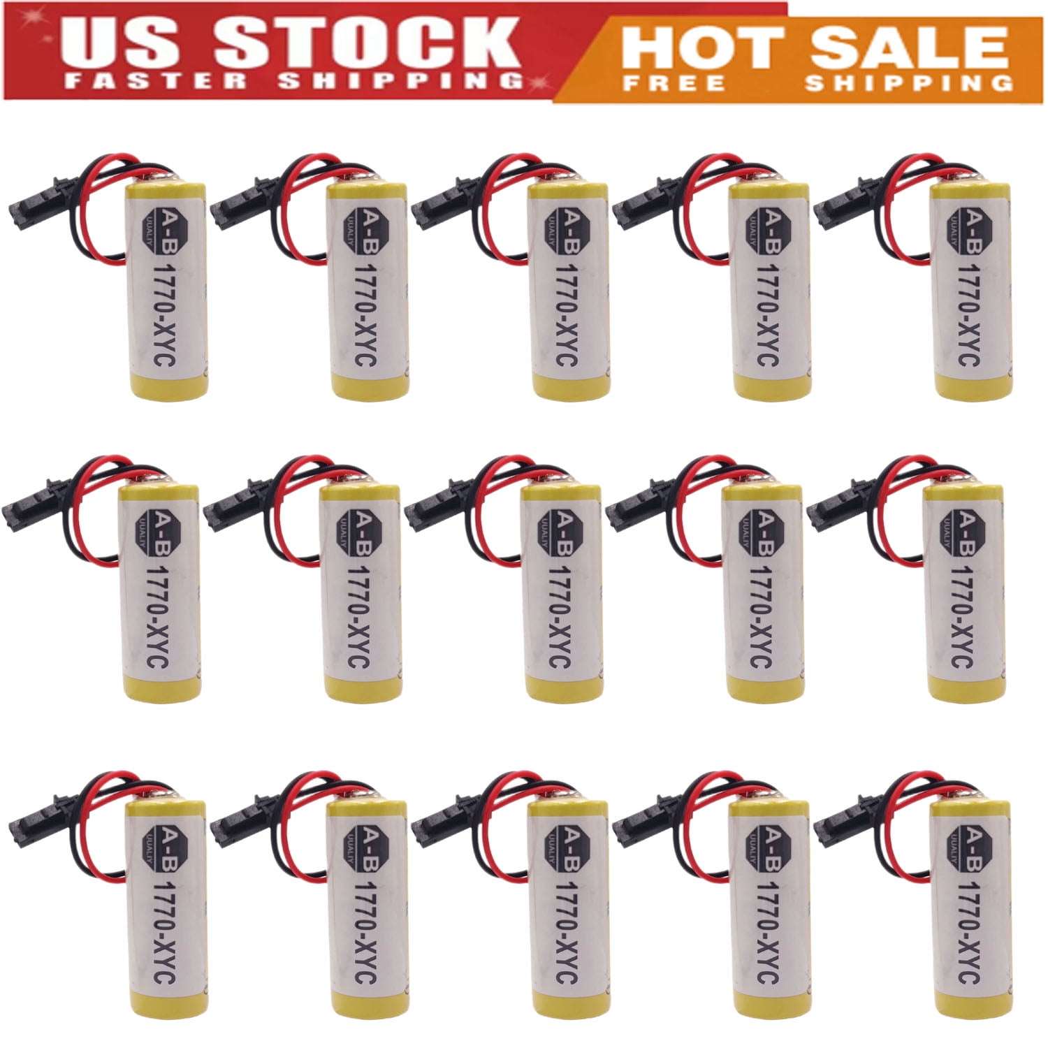 (15-packs) 1770-XYC 3V 1800mAh Lithium PLC Battery Replacement for 1770 ...