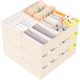 15 packs of drawer organizers for clothes, foldable dressing table ...
