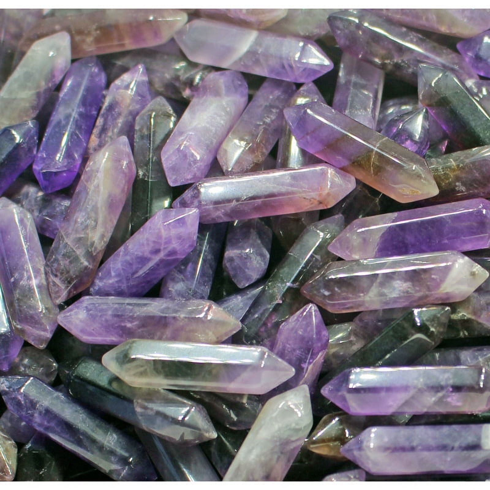 15 pc Natural Amethyst Double Terminated Point Healing Stones Reiki ...