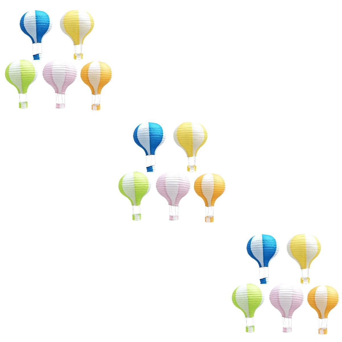 15 pcs 30cm Colorful Hanging Wedding Hot Air Balloon Folding Paper ...