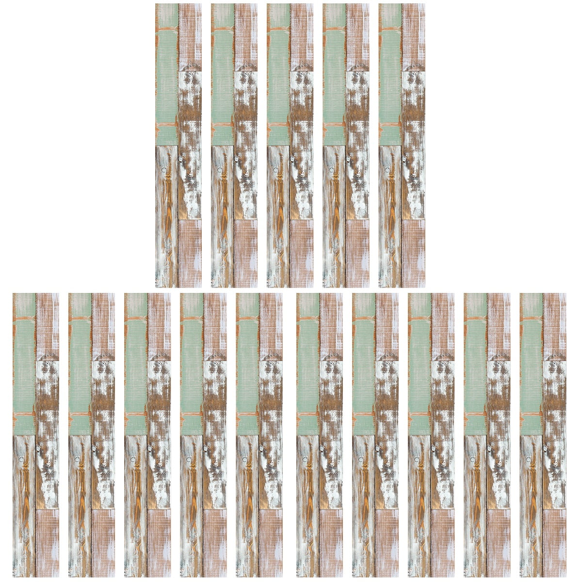 WYN 15 pcs Peel Stick Floor Tiles Planks Adhesive Wood Planks Wallpaper ...