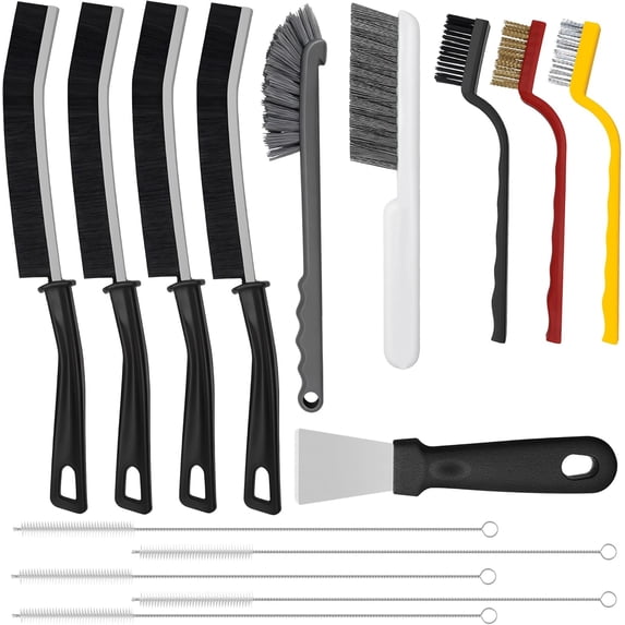 15-piece gap cleaning brush, hard-bristle brush, grout cleaning brush ...
