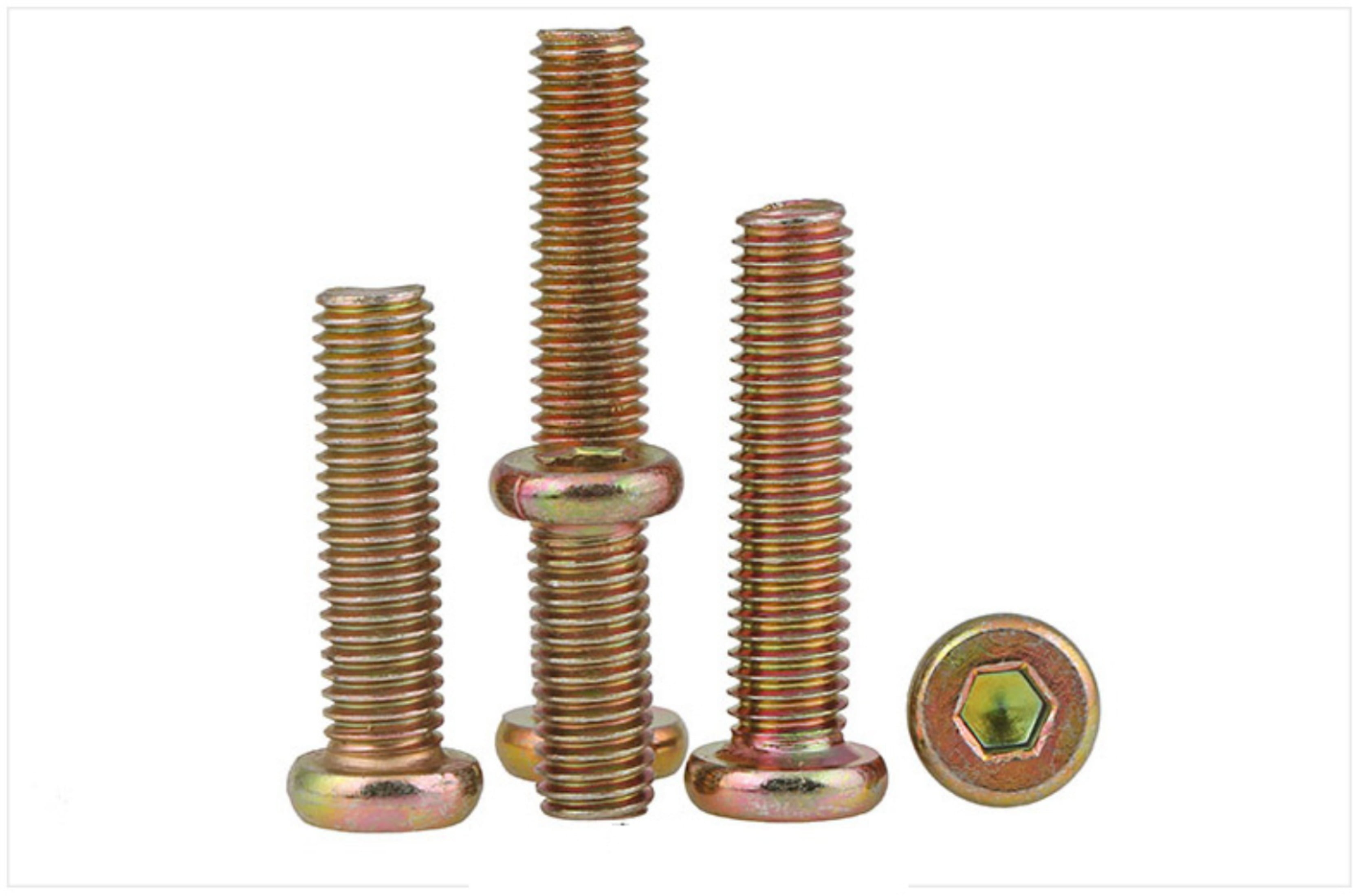 (15 pieces) Inner Hexagonal Bolts Carbon Steel Galvanized Screws ...