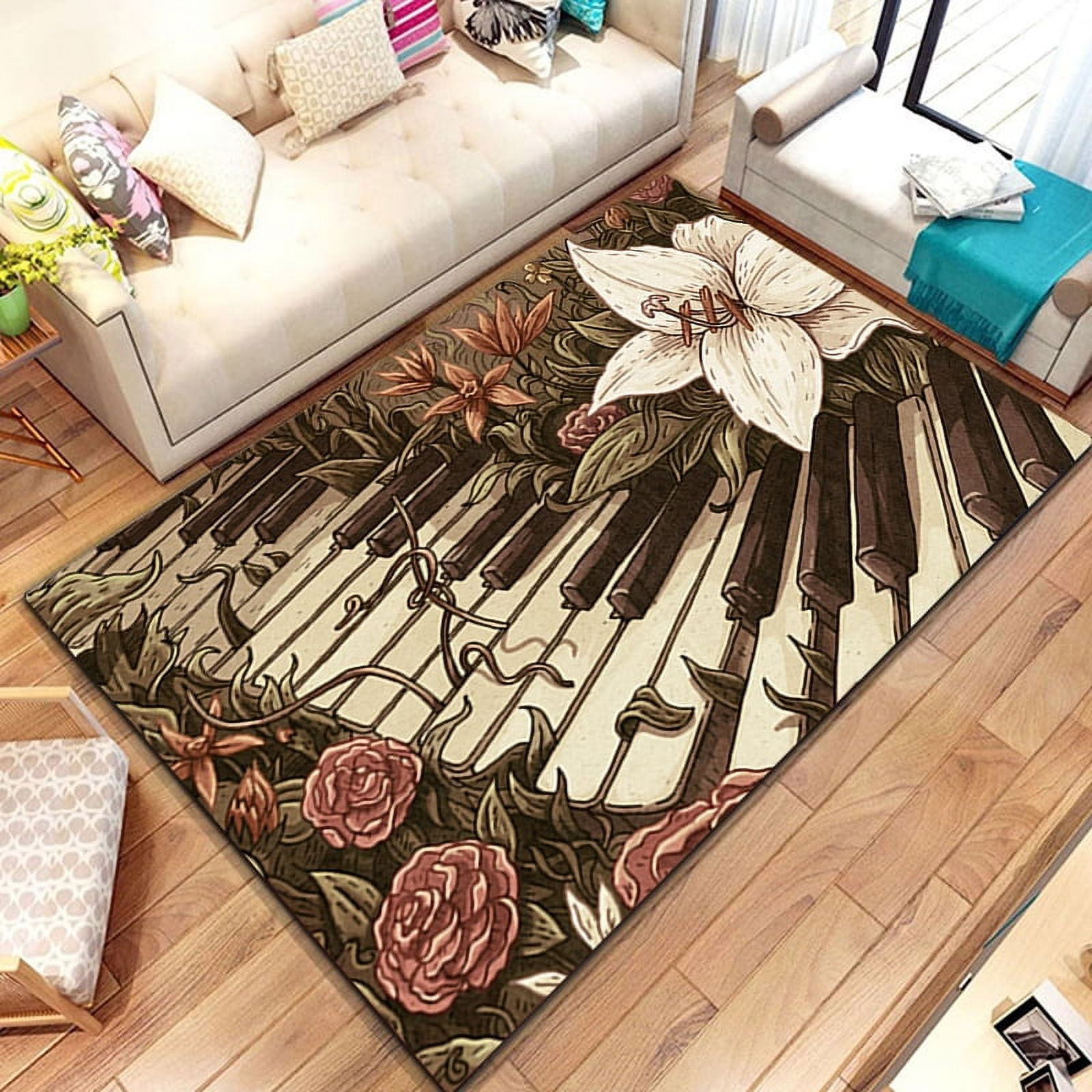 15 sizes piano keyboard Area Rug Carpet for Home Living Room Bedroom ...