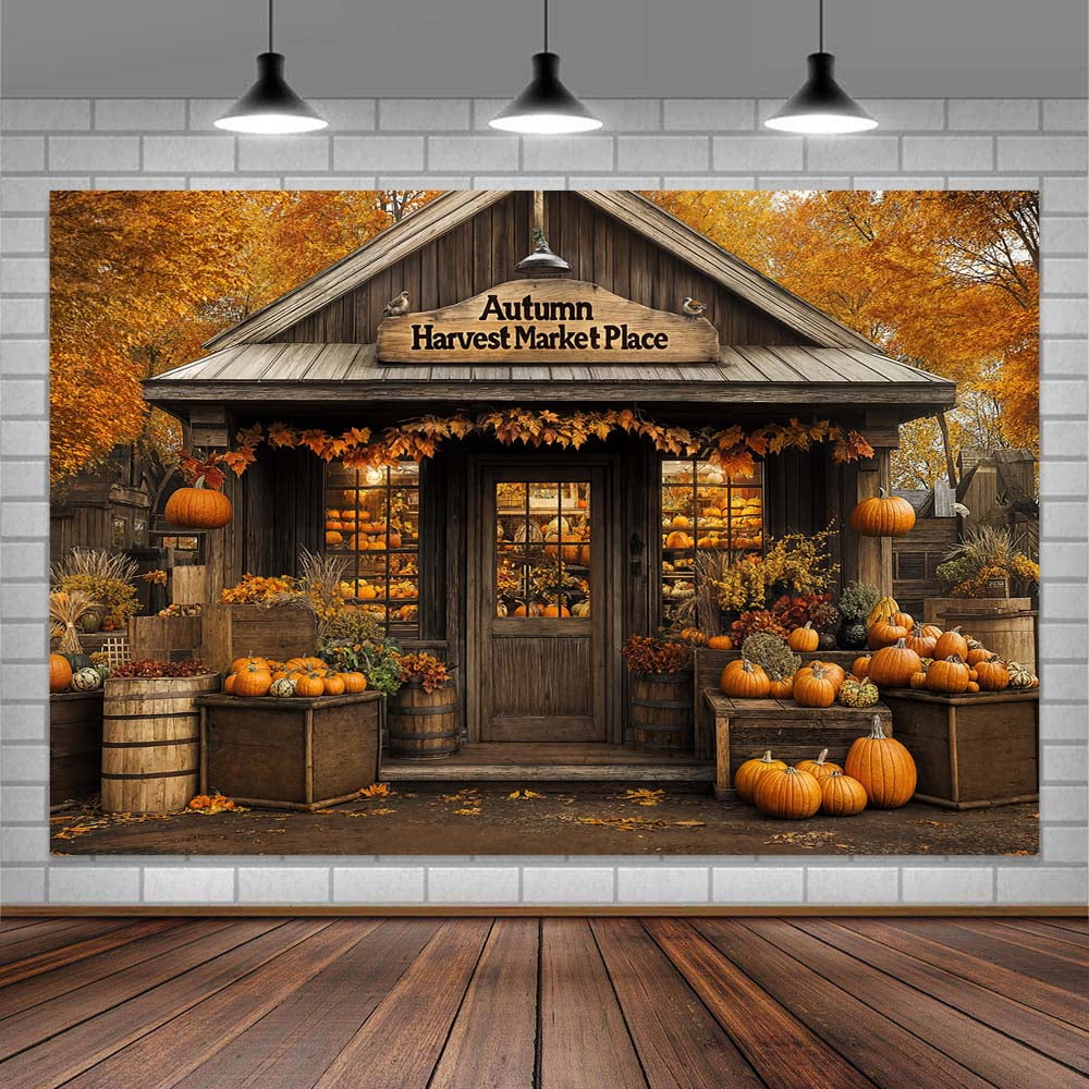 15 x 10 ft Fall Thanksgiving Photo Backdrop, Autumn Fall Pumpkin ...