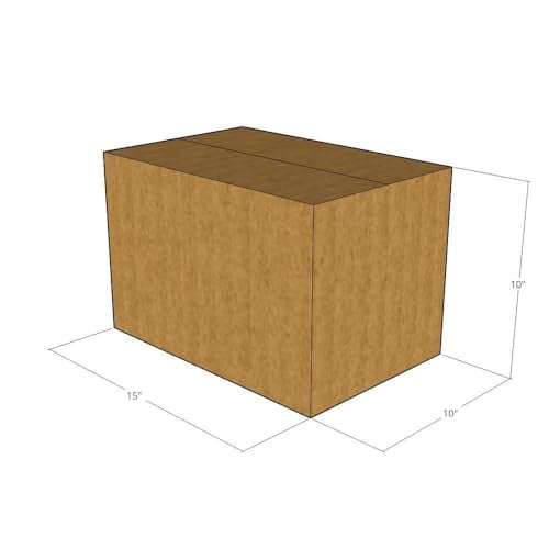 E1 Packaging 15" x 10" x 10" Corrugated Boxes 32 ECT (Pack of 10-15x10x10) | Quality Moving ...