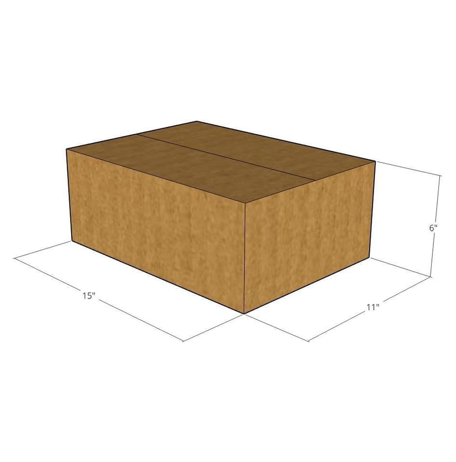 15" x 11" x 6" Corrugated Boxes 32 ECT (Pack of 5-15x11x6) | Quality ...