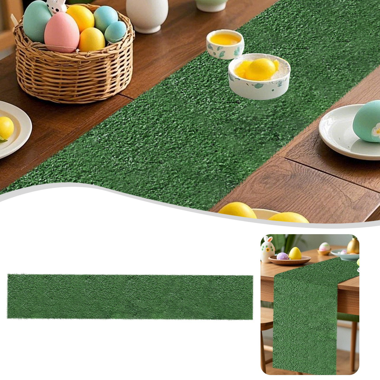 15 x 118 Inch Easter Artificial Grass Table Runners Carpet Roll ...