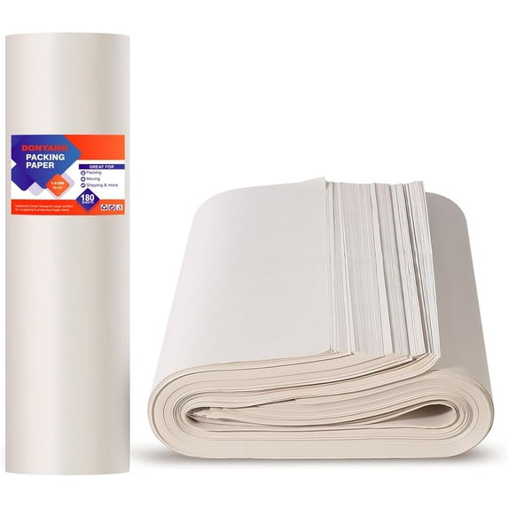 15" x 12" Newsprint Paper for Moving Boxes, 180 Sheets Packing Paper ...