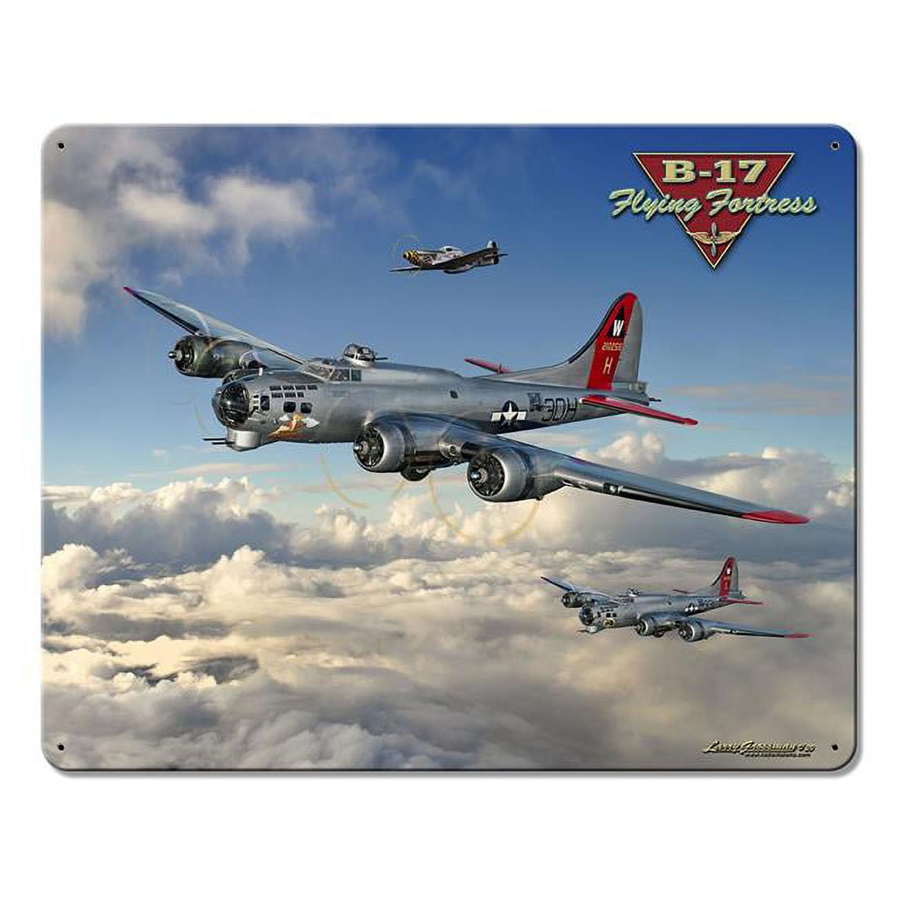 15 x 12 in. B-17 Flying Fortress Metal Sign - Walmart.com