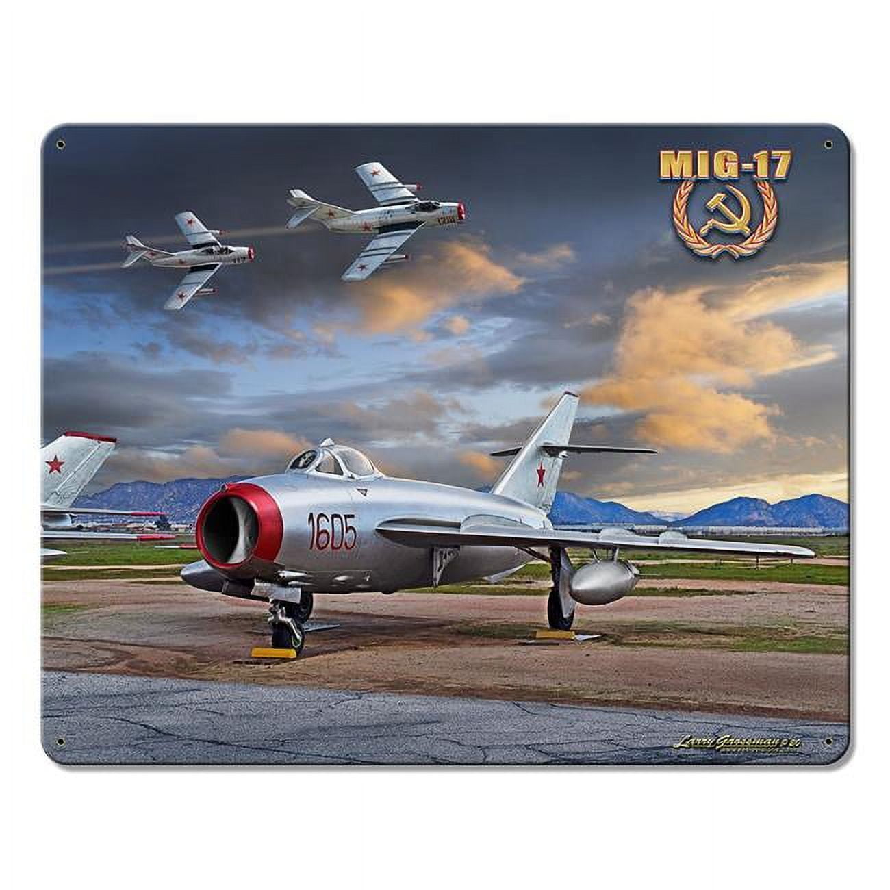 15 x 12 in. MIG 15 Vintage Metal Sign - Walmart.com