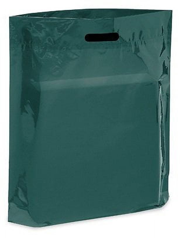 15" x 18" x 4" Dark Green Patch Handle Bags (100 Bags/Pk) - Walmart.com