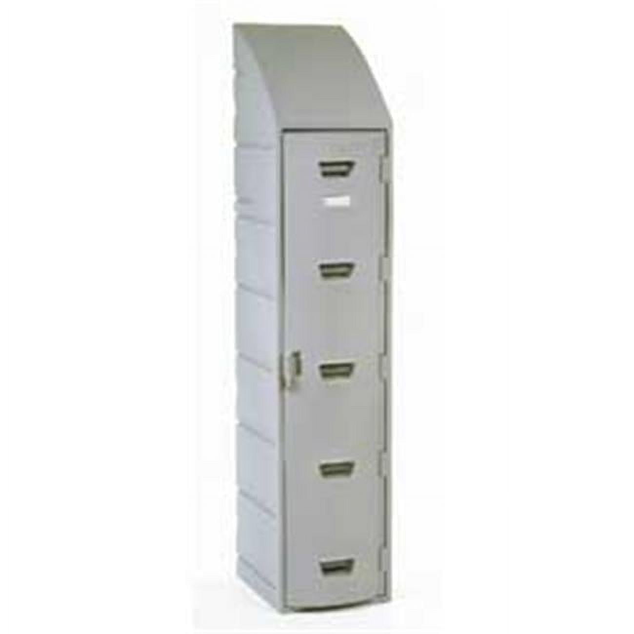 15 x 18 x 73 in. Single Tier Plastic Lockers with Sloped Top - Gray ...