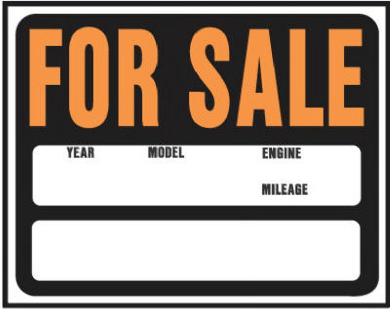 15" x 19" Plastic Auto For Sale Sign Year Model Engine, Each - Walmart.com