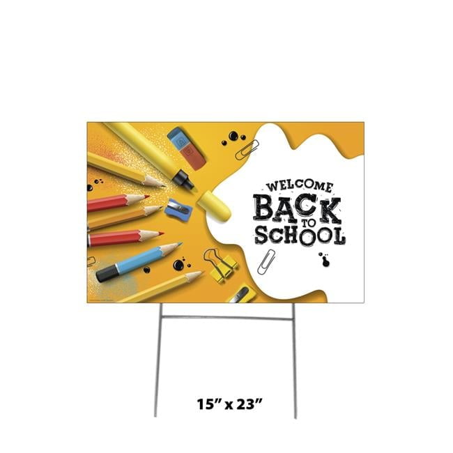 15 x 23 in. Welcome Back to School Yard Sign - Walmart.com
