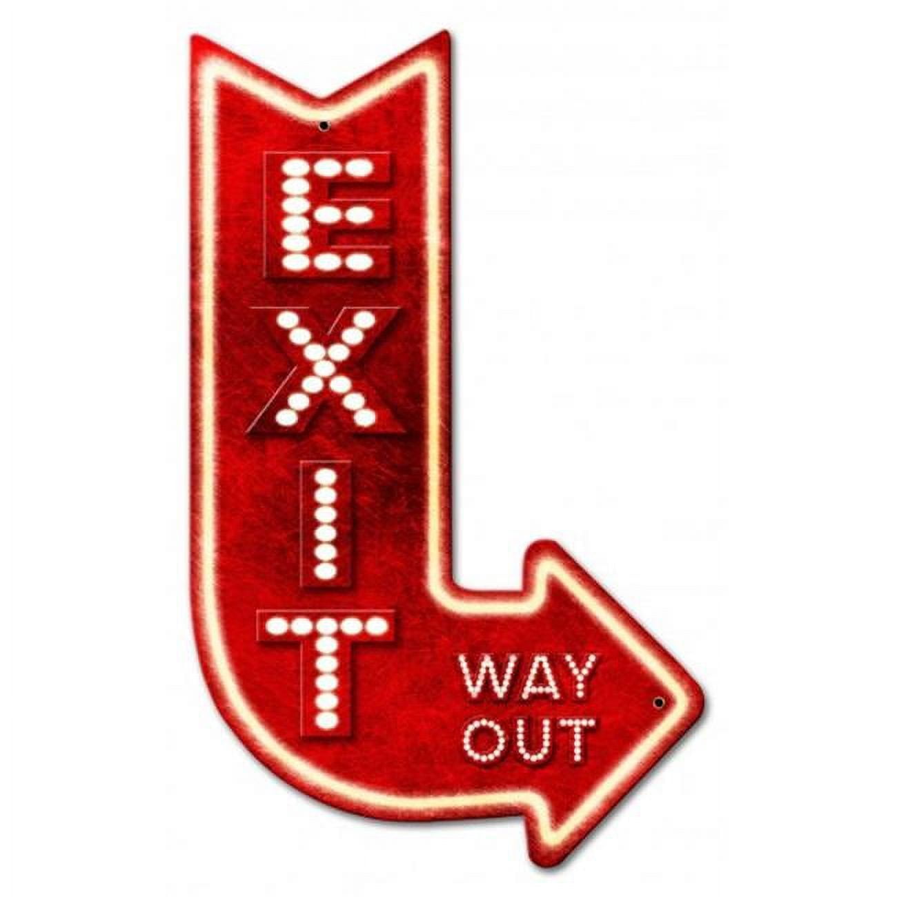 15 x 24 in. 3-D Exit Arrow Right Metal Sign - Walmart.com