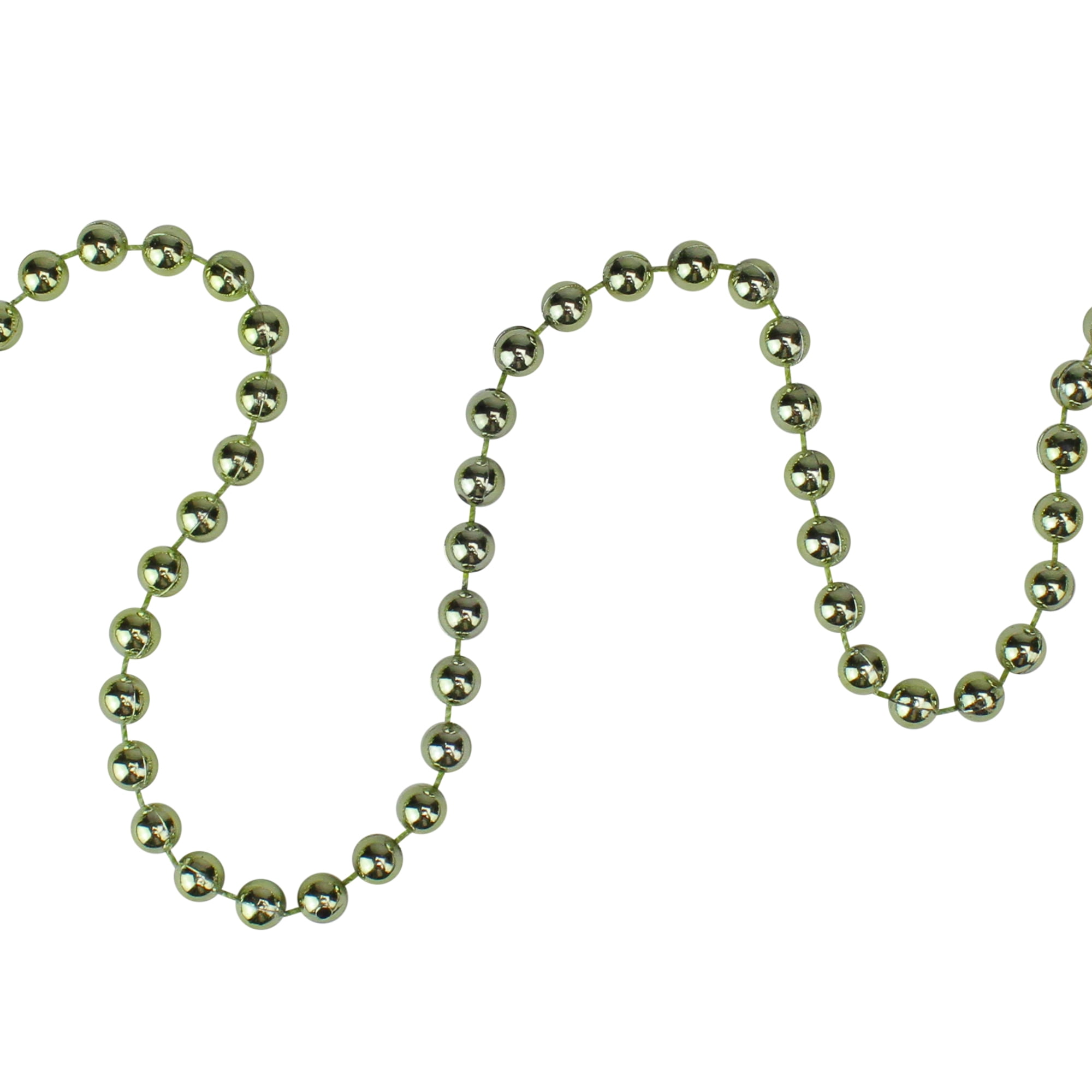 Traditional Shiny Lime Green Beaded Christmas Garland - 15ft - Walmart.com