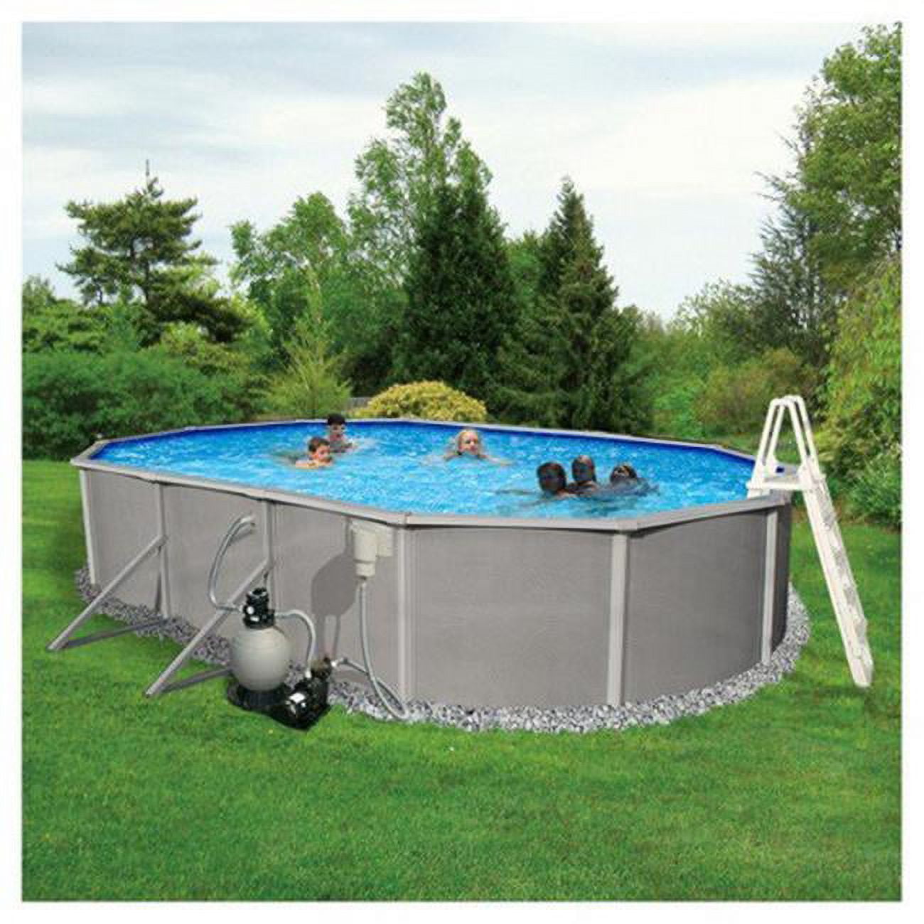 15 x 26 x 52 Oval Backyard Leisure Pool - Walmart.com
