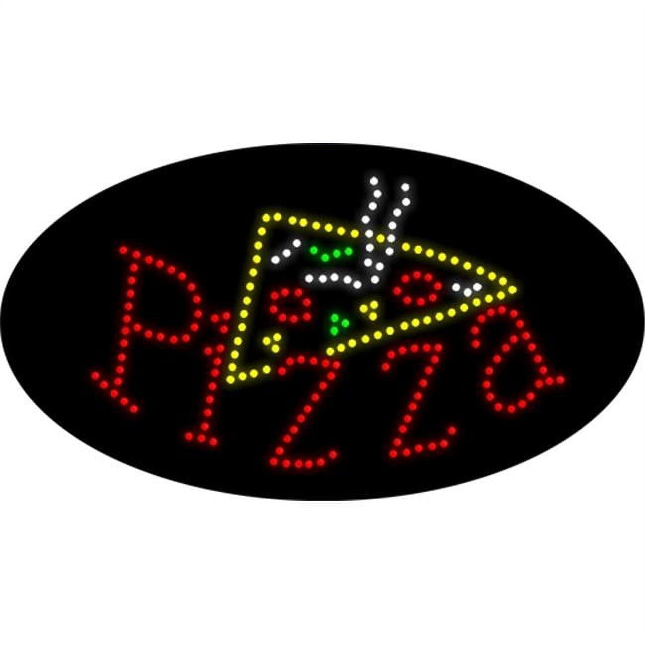 15 x 27 in. Pizza Animated LED Sign, Multi Color - Walmart.com