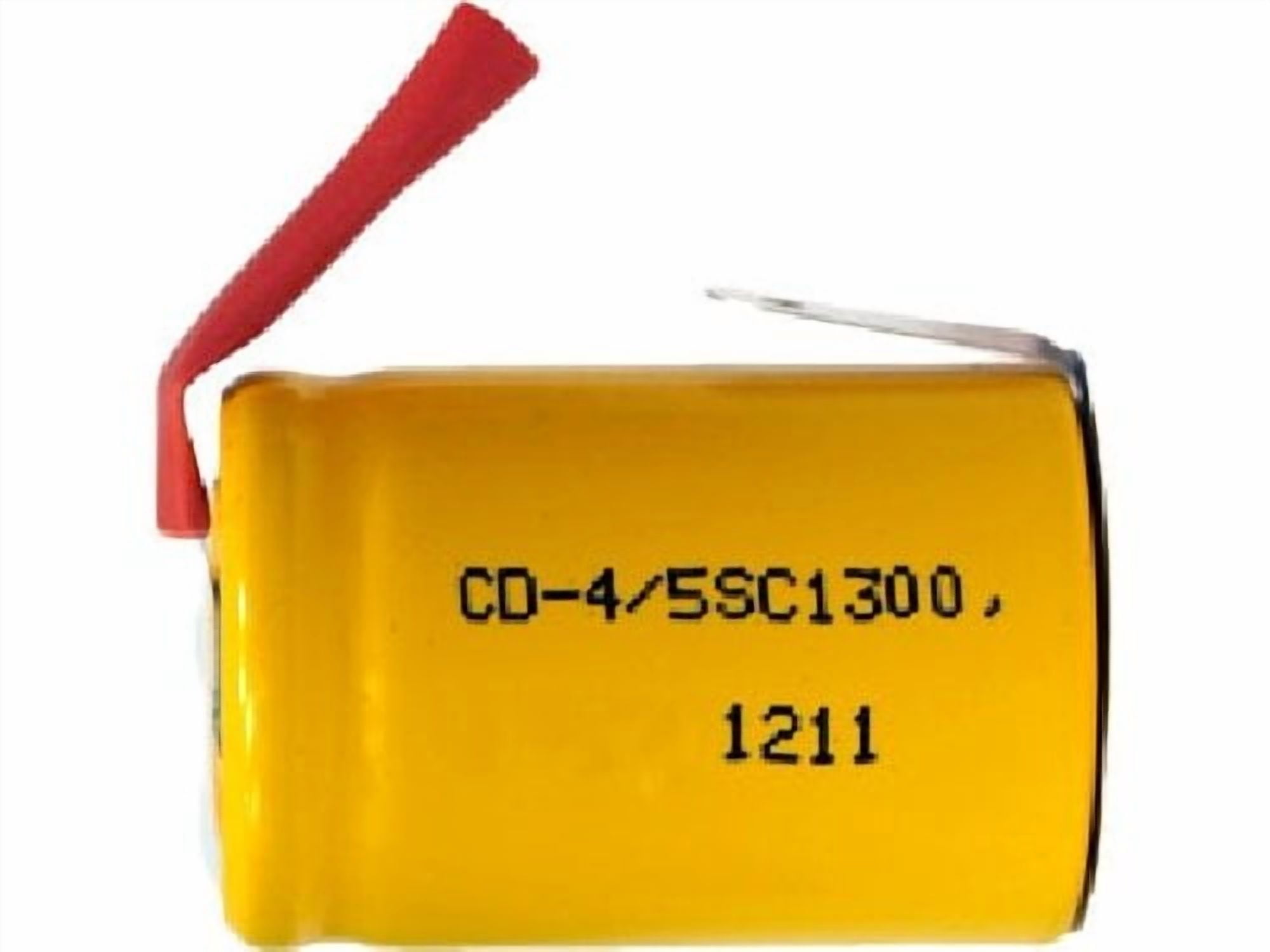 15 x 4/5 Sub C NiCd Batteries with Tabs (1300 mAh) - Walmart.com
