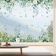 15 x 47 Inch Hanging Vine Window Cling Large Botanical Green Leaves ...