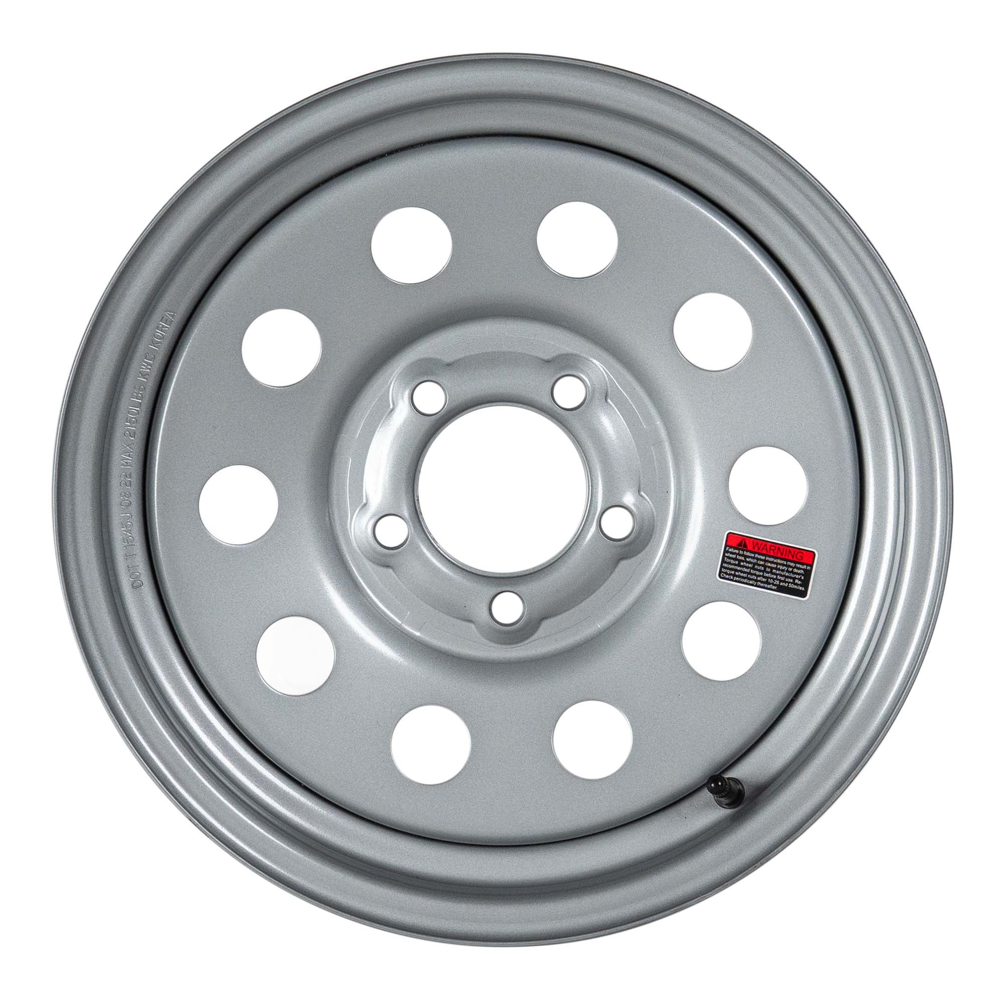 15" x 5" Silver Mod Steel Trailer Wheel - 5 Lug, 5x5 Pattern, 1870lb ...