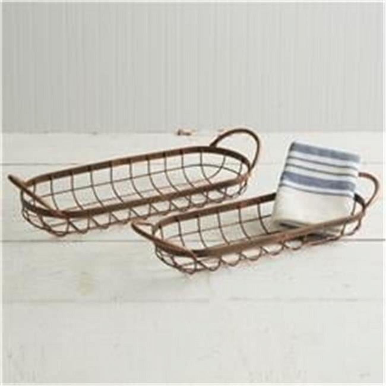 15 x 5 x 3 in. Copper Bread Baskets, Set of 2 - Walmart.com