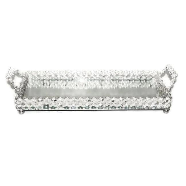 15 x 6.75 in. Sparkle Crystal Mirror Tray - Walmart.com