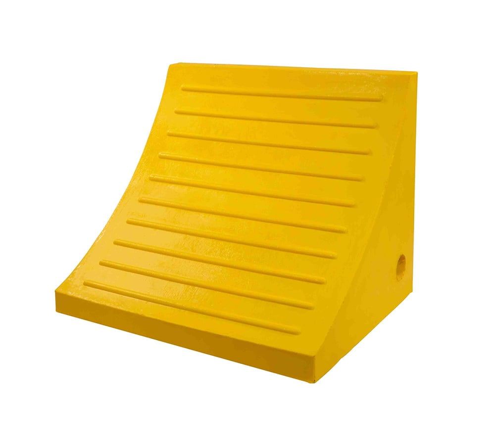 15"x10-1/2"x12" Polyurethane Wheel Chock W/ Mounting Holes for RVs ...