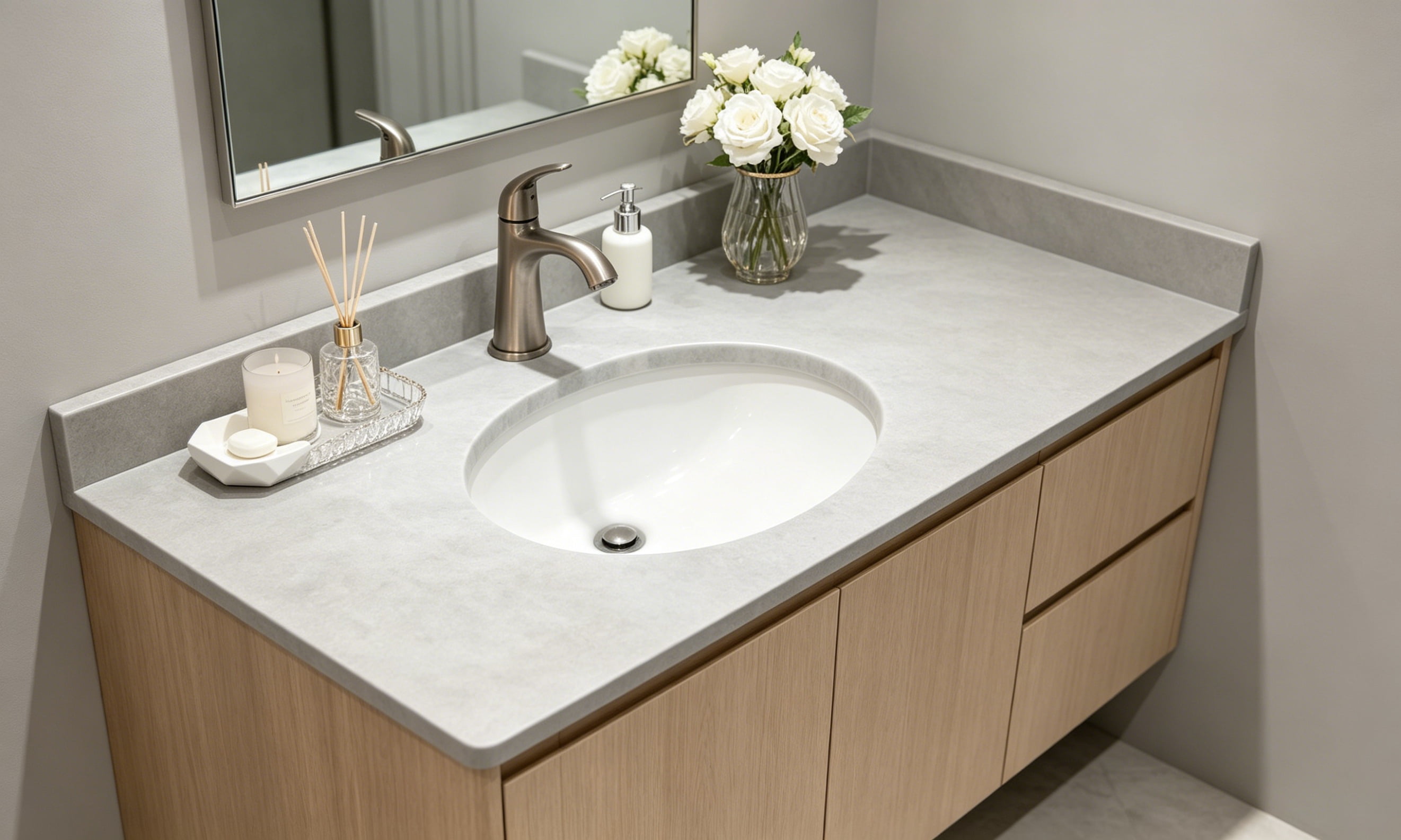 15"x12" White Oval Small Undermount Bathroom Sink, Interior Bowl with ...