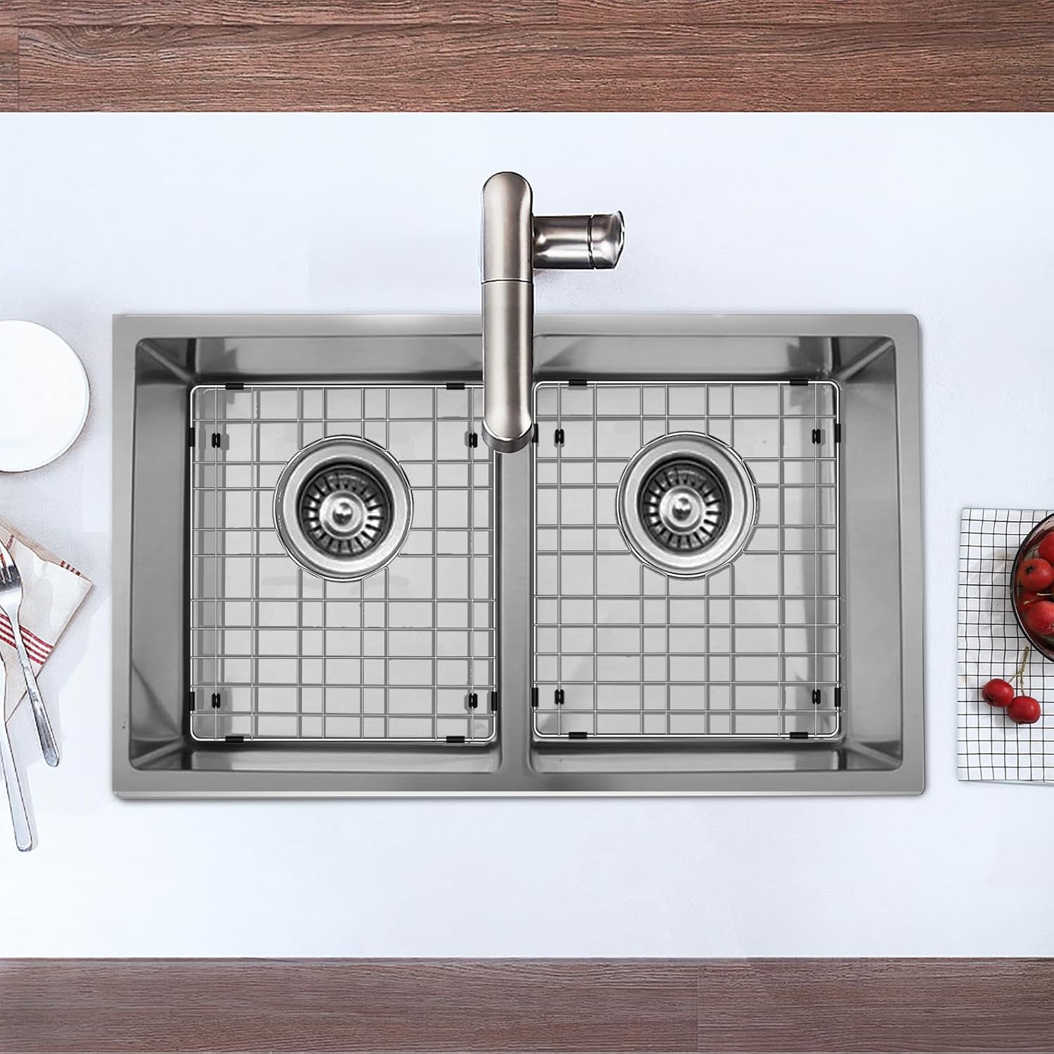 15"x13" Sink Grate for Bottom of Kitchen Sink, Stainless Steel Sink ...