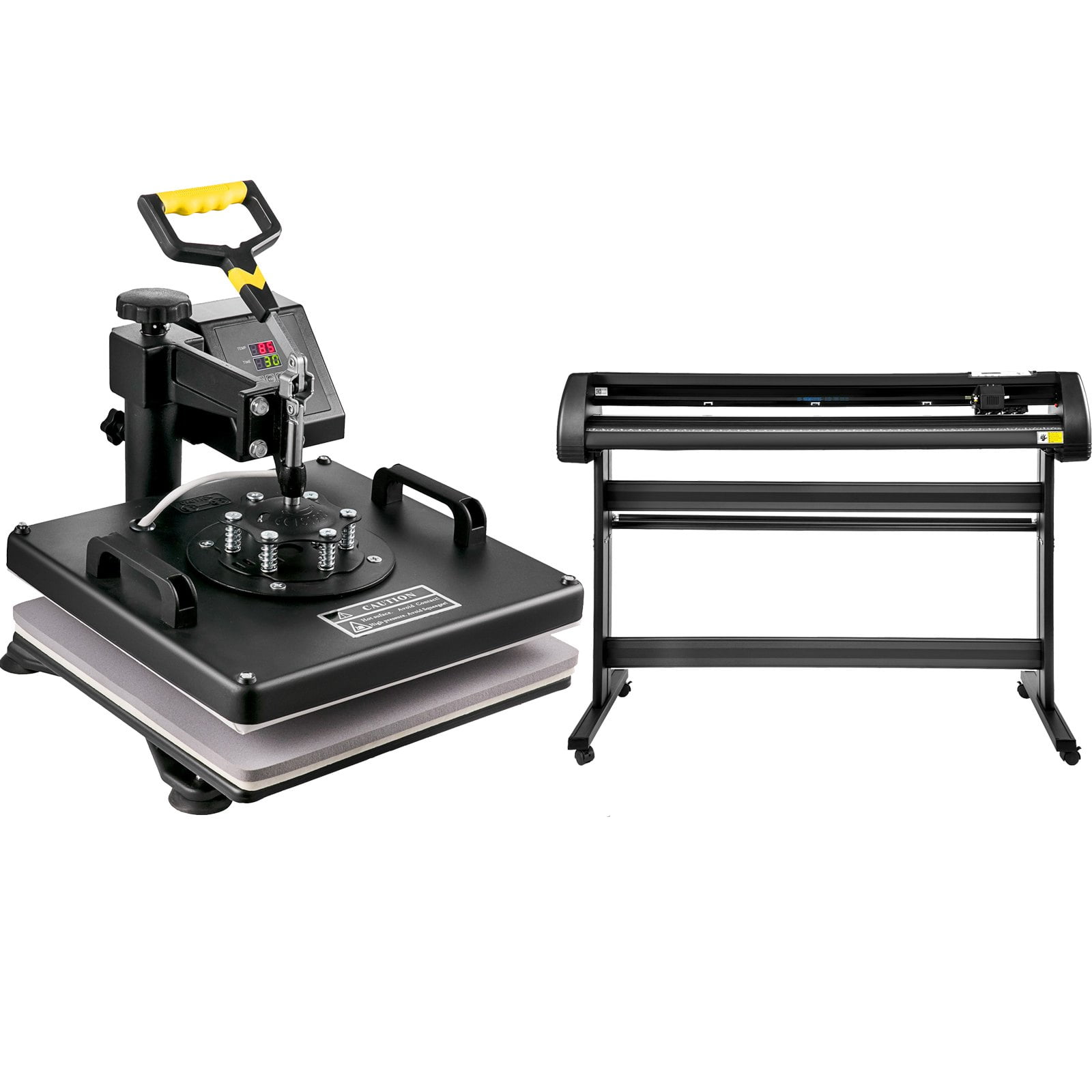 15"x15" 6-in-1 Heat Press and 53" Vinyl Cutter Plotter, Comprehensive ...