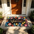 15"x23" Spring Floral Doormat – Water-Absorbing Front Door Welcome Mat ...